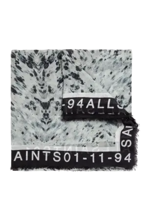 ALLSAINTS Patterned Scarf - Grey