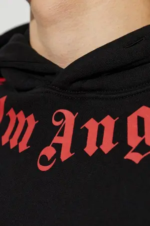 Palm Angels Hoodie With Gothic Inscription