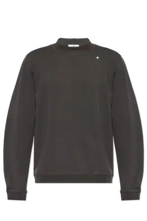 Stone Island Sweatshirt With Embroidered Logo - Grey