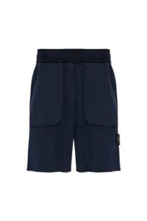 Stone Island Logo Patch Shorts - Navy Blue
