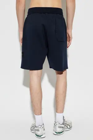 Stone Island Logo Patch Shorts - Navy Blue