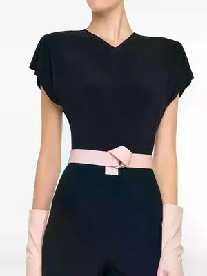 Norma Kamali Knot Buckle Belt - Black