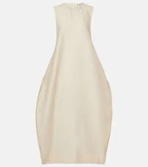 RÓHE Linen And Silk-blend Maxi Dress - Yellow