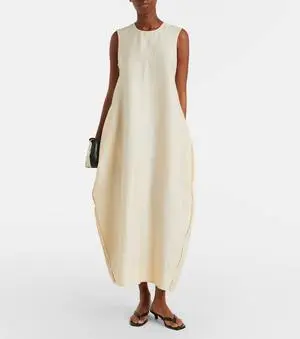 RÓHE Linen And Silk-blend Maxi Dress - Yellow