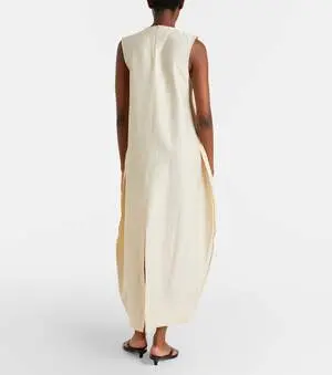 RÓHE Linen And Silk-blend Maxi Dress - Yellow