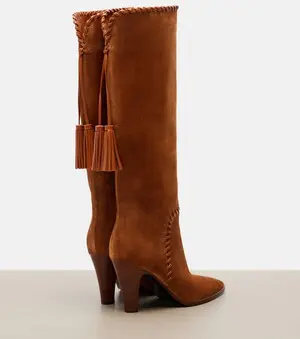 GIANVITO ROSSI Zaira Suede Knee-high Boots - Brown