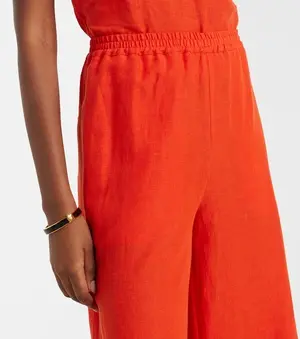 ERES Select Linen Wide-leg Pants - Orange