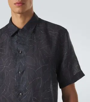 Brioni Printed Linen Shirt