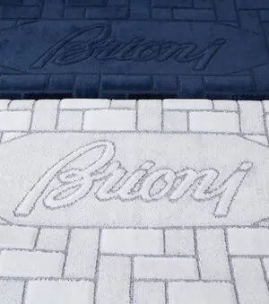 Brioni Logo Cotton Terry Beach Towel