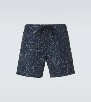 Brioni Printed Swim Trunks - Blue