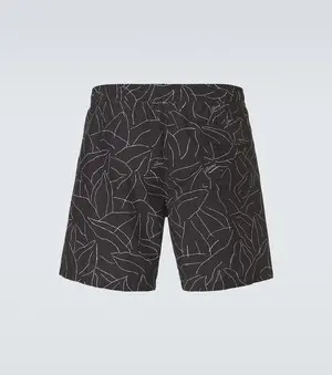 Brioni Printed Swim Trunks - Brown
