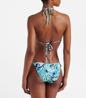 Melissa Odabash Cancun Printed Bikini Top - Blue