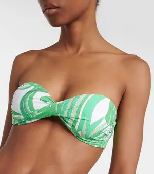 Melissa Odabash Printed Bikini Top - Green