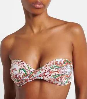 Melissa Odabash Martinique Printed Bandeau Bikini Top