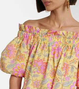 JULIET DUNN Floral Cotton Minidress