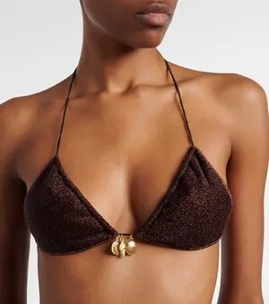 Oseree Lumière Embellished Bikini - Brown