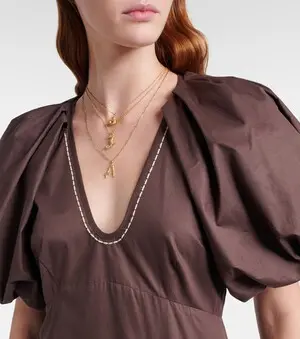 ALEMAIS Alémais Puff-sleeve Cotton Maxi Dress
