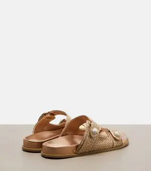 JIMMY CHOO Fayence Woven Sandals - Gold