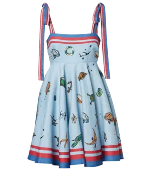 ALEMAIS Alémais Printed Linen Mini Dress - Multicoloured