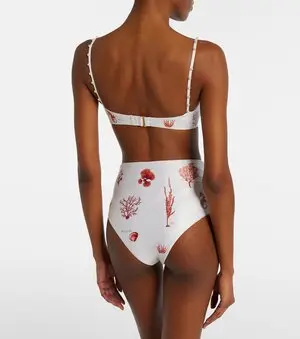 Agua Bendita Magdalena Printed Bikini Bottoms - White
