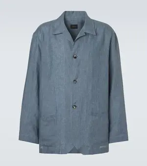 Brioni Linen Overshirt - Blue