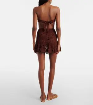 Anna Kosturova Crochet Cotton Miniskirt