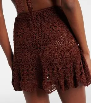Anna Kosturova Crochet Cotton Miniskirt
