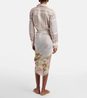 Zimmermann Como Printed Cotton Beach Cover-up