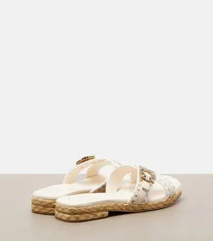 ROGER VIVIER Espa Embellished Leather Mules