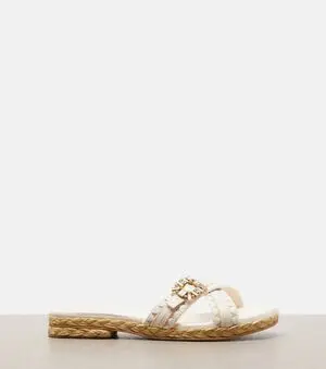 ROGER VIVIER Espa Embellished Leather Mules