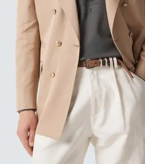 Brunello Cucinelli Leather Debossed Belt