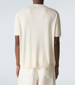 Moncler Silk And Cotton T-shirt - White