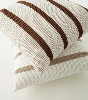Brunello Cucinelli Striped Cotton Cushion