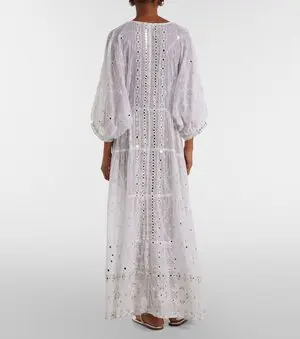 JULIET DUNN Embellished Cotton Maxi Dress