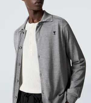 AMI Paris Merino Wool Cardigan