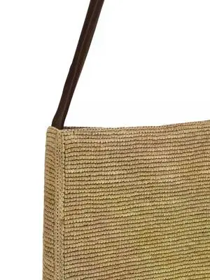 THE ROW Lori Curved Raffia Shoulder Bag - Neutrals