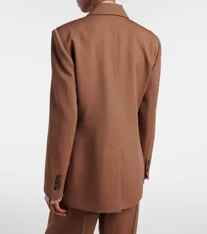 Brunello Cucinelli Double-breasted Wool-blend Blazer - Brown