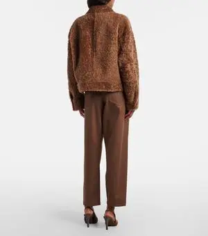 Brunello Cucinelli Monili Straight Leg Cotton-blend Pants - Brown