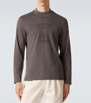 Brunello Cucinelli Printed Cotton Jersey T-shirt