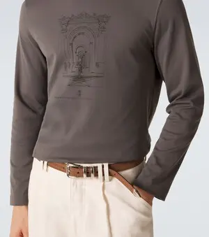 Brunello Cucinelli Printed Cotton Jersey T-shirt