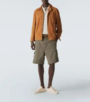 Brunello Cucinelli Cotton And Linen Cargo Shorts - Green