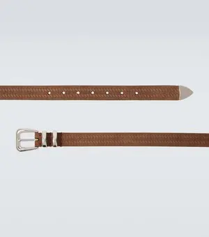 Brunello Cucinelli Debossed Leather Belt