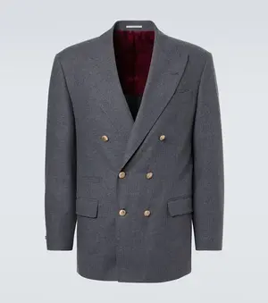 Brunello Cucinelli Wool, Cotton, And Silk Blazer