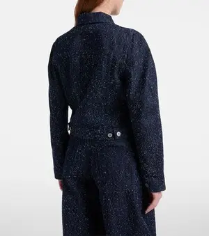 Jacquemus Ovalo De-nimes Embroidered Denim Jacket - Blue