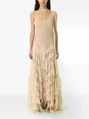 Blumarine Ruffled Maxi Dress