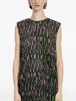 JNBY Geometric-print Mini Dress - Black
