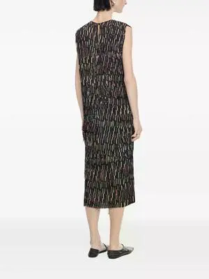 JNBY Geometric-print Mini Dress - Black