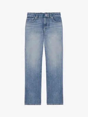 Alexander McQueen Deconstructed Straight Leg Jeans - Washed Blue