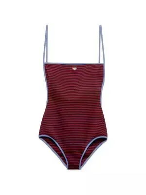 Prada One-piece Interlock Jersey Swimsuit - Red