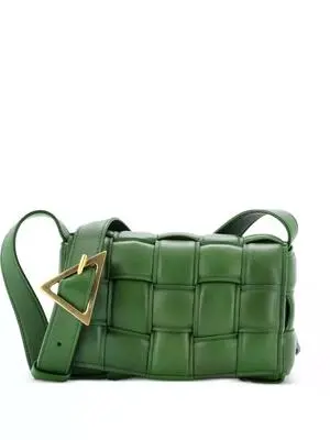 Bottega Veneta Cassette Padded Maxi Intrecciato Small Crossbody Bag - Green